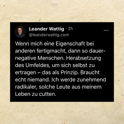 Dauer-negative Menschen | Strandgedanken Leander Wattig